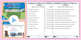 Subject-Verb-Object Display Poster | F-2 Grammar - Twinkl