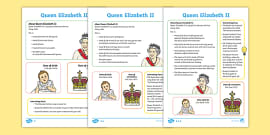 KS1 Queen Elizabeth I Differentiated Reading Comprehension Activity