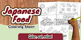 お月見塗り絵プリント Otsukimi Coloring Sheet｜Tsukimi Japan｜Twinkl