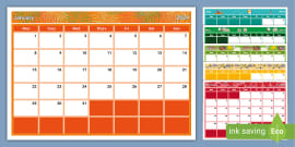 Editable 2024 Calendar (teacher made) - Twinkl