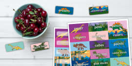 Classroom Storage Cupboard Labels - Rectangle Printable Stickers - Rainbow