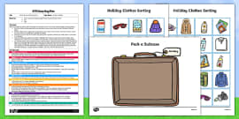 Pack a Suitcase Cut and Stick Activity - Teaching Resources