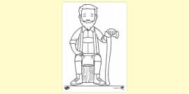 FREE! - Axe Colouring Sheet | Colouring Sheets - Twinkl