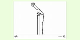 FREE! - Microphone Colouring Sheet | Colouring Sheets