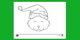 Christmas Dogs Colouring Pages (teacher made) - Twinkl