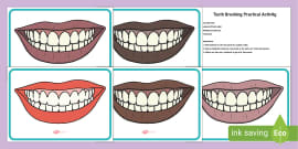 Healthy Teeth Cut and Paste Activity | Twinkl (teacher made)