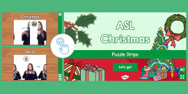 ASL Christmas Posters (Teacher-Made) - Twinkl