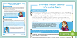 Situational (Selective) Mutism Support and Mind Map | Twinkl