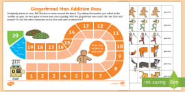 Gingerbread Man Board Game | KS1 Gingerbread Man Games