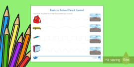 Back to School Bag Cut and Paste Worksheet (teacher made)