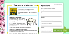 Lecture d'images : Le printemps (teacher made)