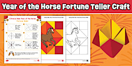 Year of the Horse Chinese New Year Lantern Craft Activity