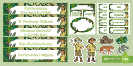 Learn Welsh Animals Match and Say Activity Sheet