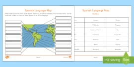 👉 Spanish Speaking Countries Map (teacher made) - Twinkl