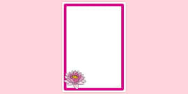 FREE! - Simple Lotus Flower Page Border | Page Borders | Twinkl