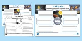 Describe the Galaxy Worksheet (teacher made) - Twinkl