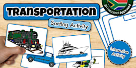 Transportation Word Cards
