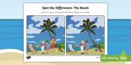 Under the Sea Spot the Difference Activity (teacher made)