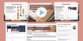 Romeo and Juliet: Characters Annotation Sheet - Part 1