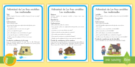 Tarjetas de secuenciación de cuento: Los tres cerditos