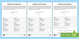 Measuring Length in the Real World Activity Sheet - Twinkl