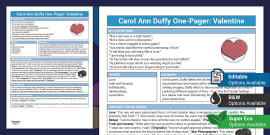 Valentine by Carol Ann Duffy Analysis | Beyond English
