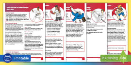 Olympic Karate Comprehension | South Africa | Printable