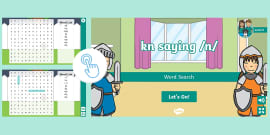 Interactive Word Search: Level 6 'gn' Phonics Game | Twinkl