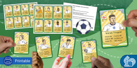 2022 Men's World Cup Footballers Top Cards Game - Twinkl
