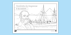 Ficha de actividad: El Huáscar para colorear | Twinkl