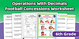 Football Fun Facts Order of Operations Practice for 6th-8th Grade
