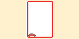 FREE! - Nice Car Page Border | Page Borders | Primary | Twinkl