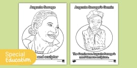 Bessie Coleman Black History Month Coloring Sheet for Older Learners