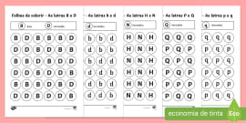 - Dislexia - Folha de colorir: Letras confusas - B/D