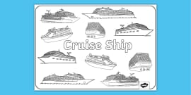 Cruise Ship Colouring Pages (teacher made) - Twinkl