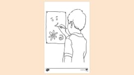 Model Painting Colouring Sheet | Colouring Sheets - Twinkl