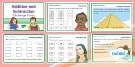 Maths | Addition Challenge Cards | Primary Resources
