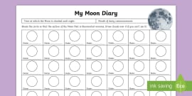My Moon Diary Activity (teacher made)