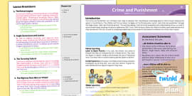 Crime and Punishment Timeline Display Poster (teacher made)