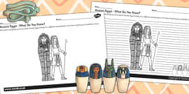 Ancient Egypt Mind Map and Activity Worksheets