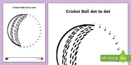 FREE! - Cricket Bat Dot to Dot Activity - KS1 - Twinkl Resource
