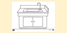 Classroom Sink | KS1 Colouring Sheets | Twinkl Resources