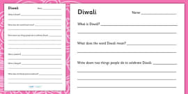 KS2 Diwali Quiz Worksheet (teacher made) - Twinkl