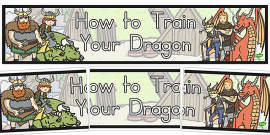How to Train Your Dragon Editable Bookmarks (teacher made)