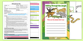 Jungle Animal Themed Animal List Writing Guide - Twinkl