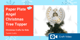 Simple Spiral Paper Angel Christmas Tree Decoration - Twinkl