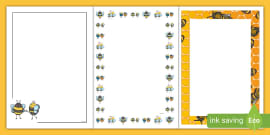 Bumble Bee Template | Writing Frame | Teaching Resources
