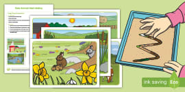 EYFS Ages 0-2 Large Activity Trays: Baby Animals | Twinkl