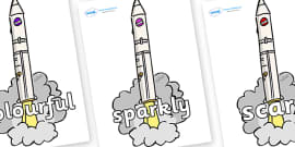 Wow Words on Firework Rockets (teacher made) - Twinkl