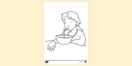 FREE! - Straw Pile Colouring Sheet - Primary School - Twinkl